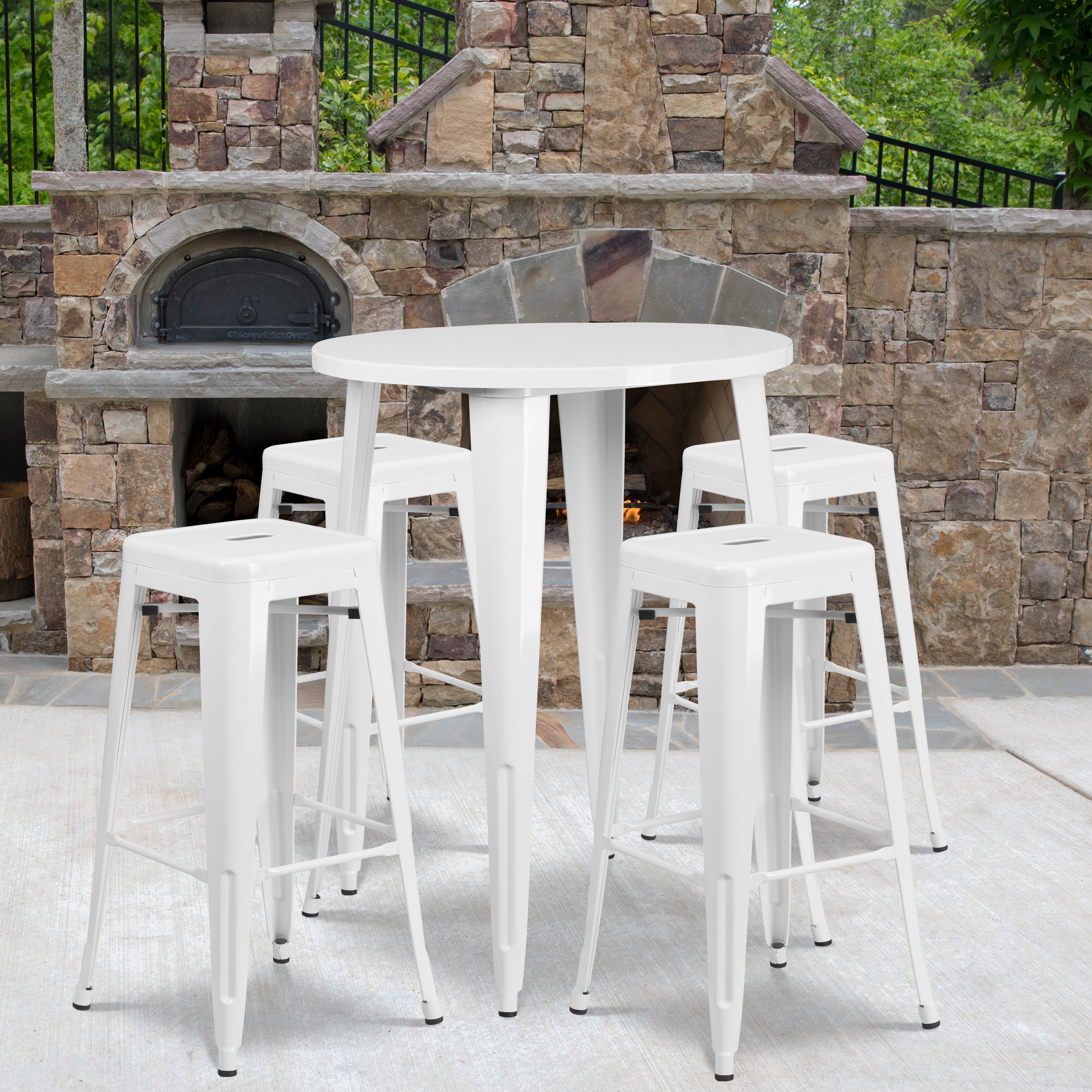 30RD White Metal Bar Set